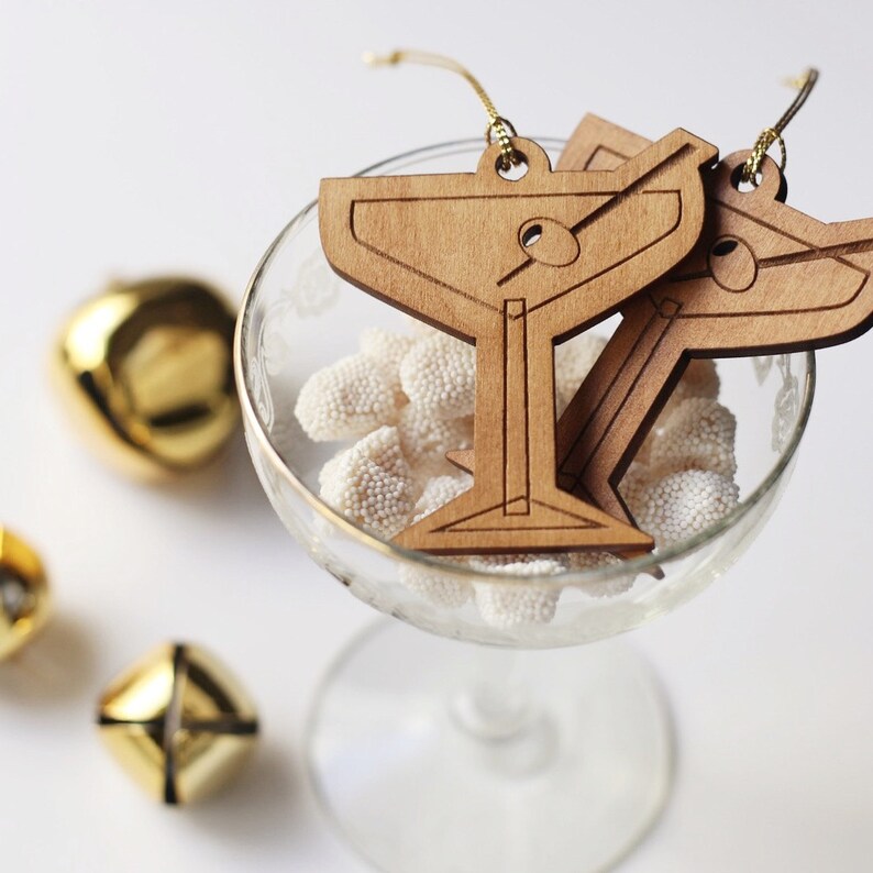 Martini Ornament Gift for Cocktail Lover Martini Glass | Etsy