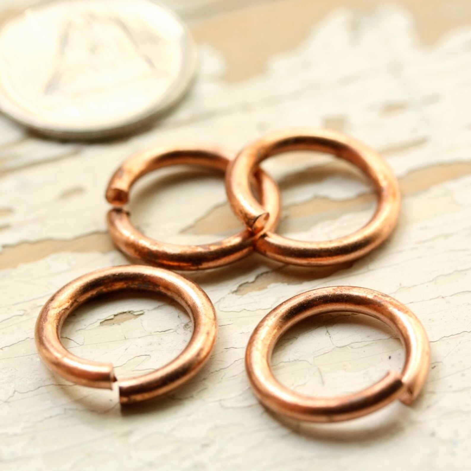 Huge Copper Jump Rings 14g Jumprings 3/8 ID Saw Cut - Etsy
