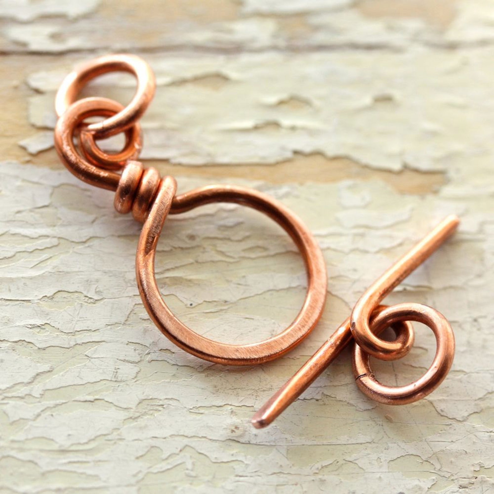 Solid Copper Toggle Clasp 16 Gauge Reclaimed Wire Copper - Etsy
