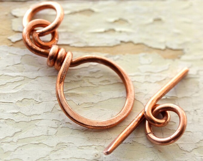 Solid Copper Toggle Clasp 16 Gauge Reclaimed Wire Copper - Etsy