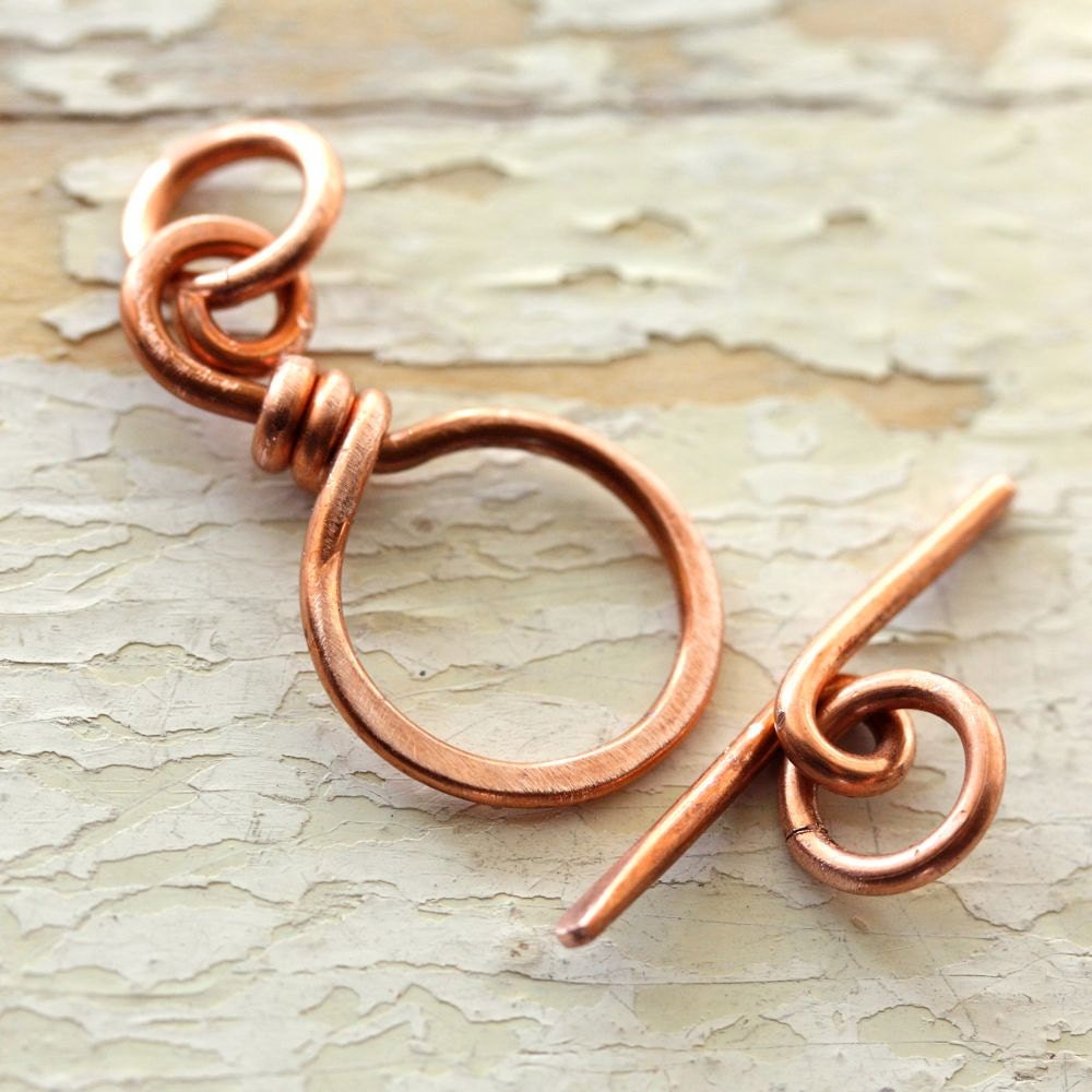 Solid Copper Toggle Clasp 16 Gauge Reclaimed Wire Copper | Etsy