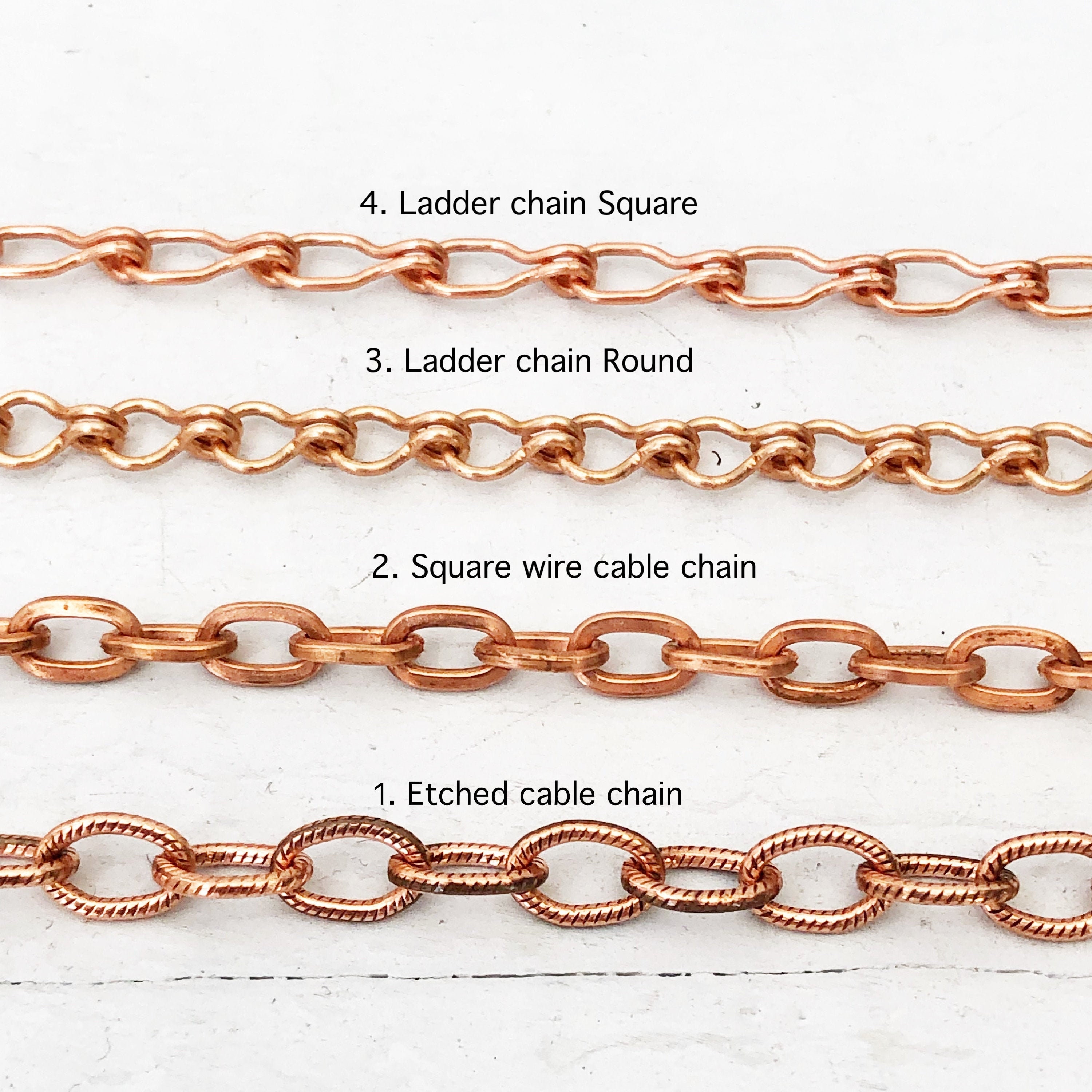 Genuine Copper Necklace Chain Adjustable Custom Length Cable - Etsy Canada