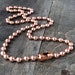 6mm Ball Chain Copper Necklace, Oversize Ballchain Genuine Copper ...