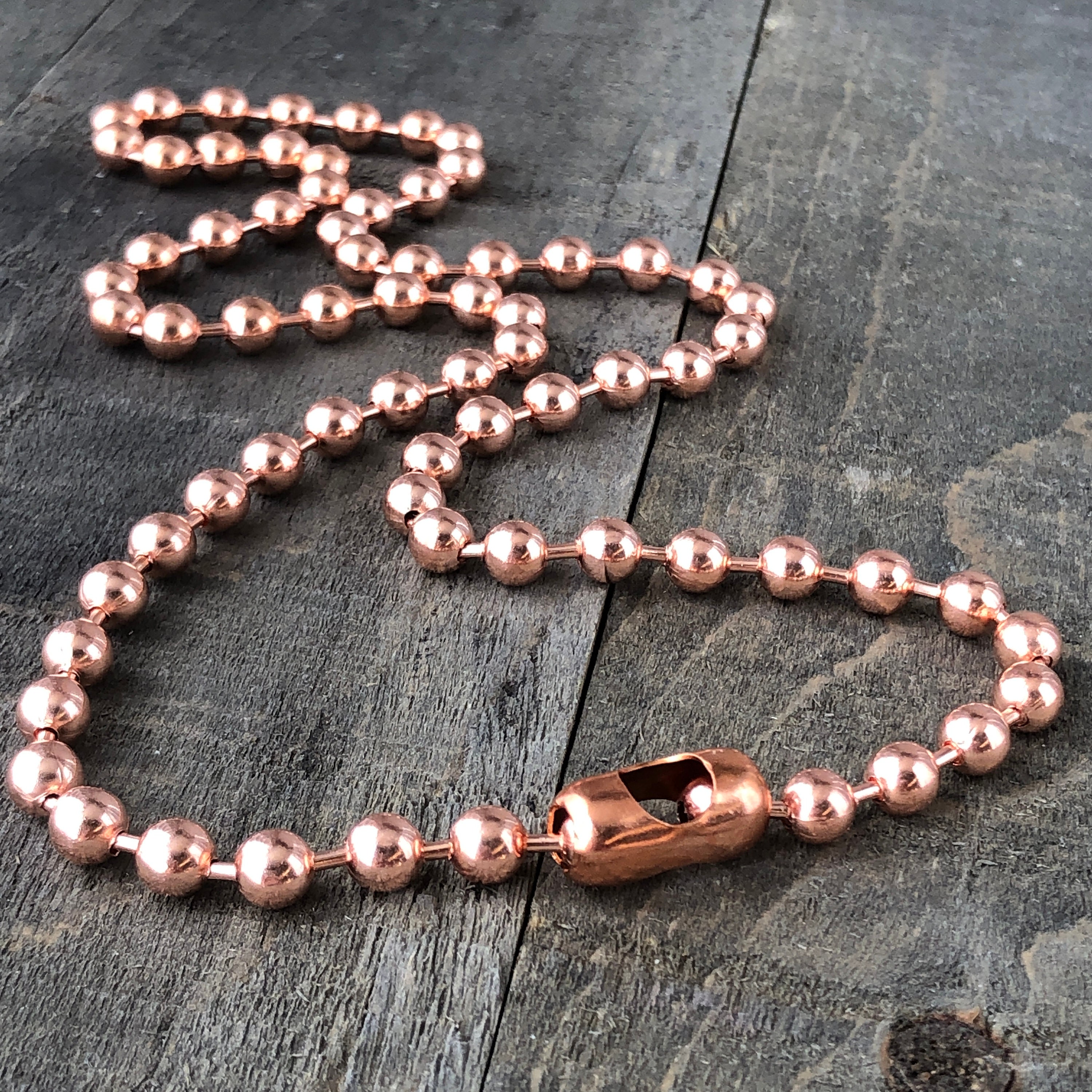 6mm Ball Chain Copper Necklace Oversize Ballchain Genuine - Etsy