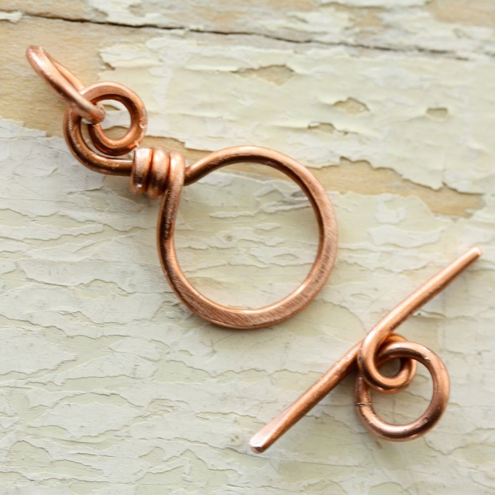 Solid Copper Toggle Clasp 16 Gauge Reclaimed Wire Copper | Etsy