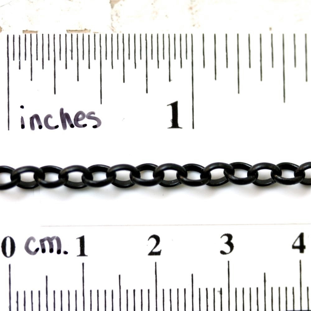 Matte Black Chain 4mm Rolo Chain Black Brass Belcher Chain | Etsy