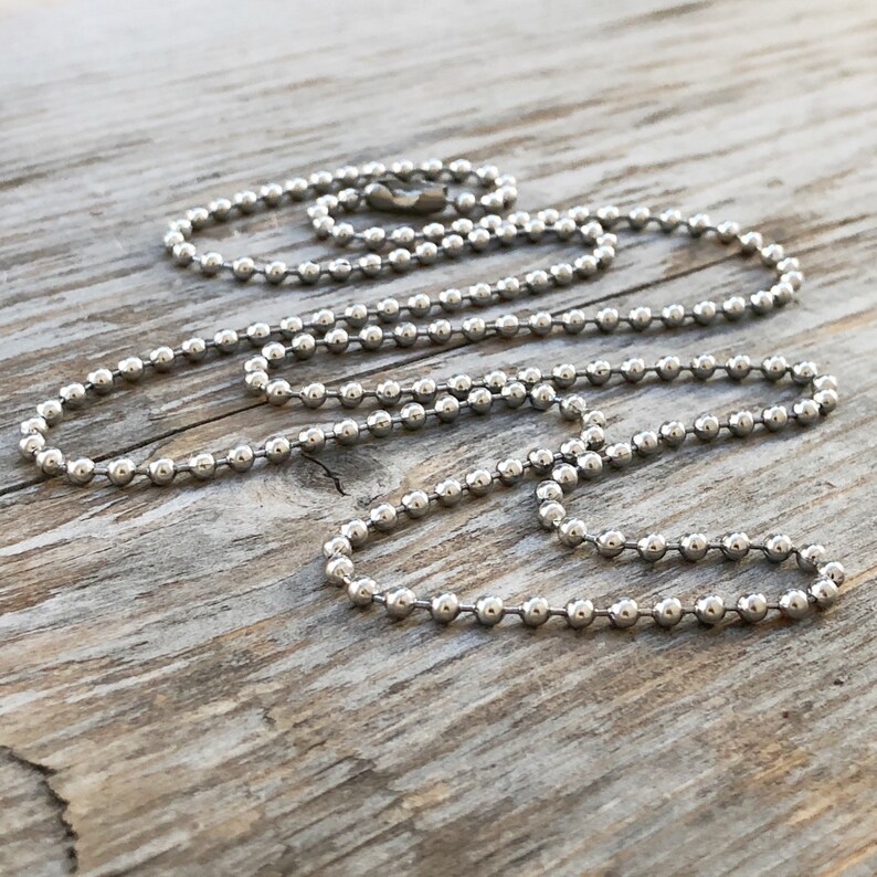 Stainless Steel Ball Chain Necklace Long Finished Ballchain - Etsy