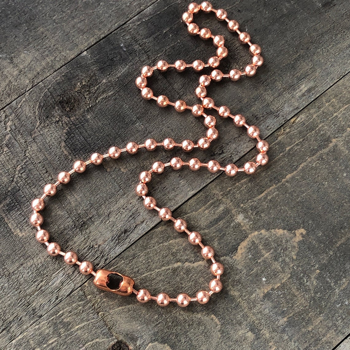 6mm Ball Chain Copper Necklace Oversize Ballchain Genuine - Etsy