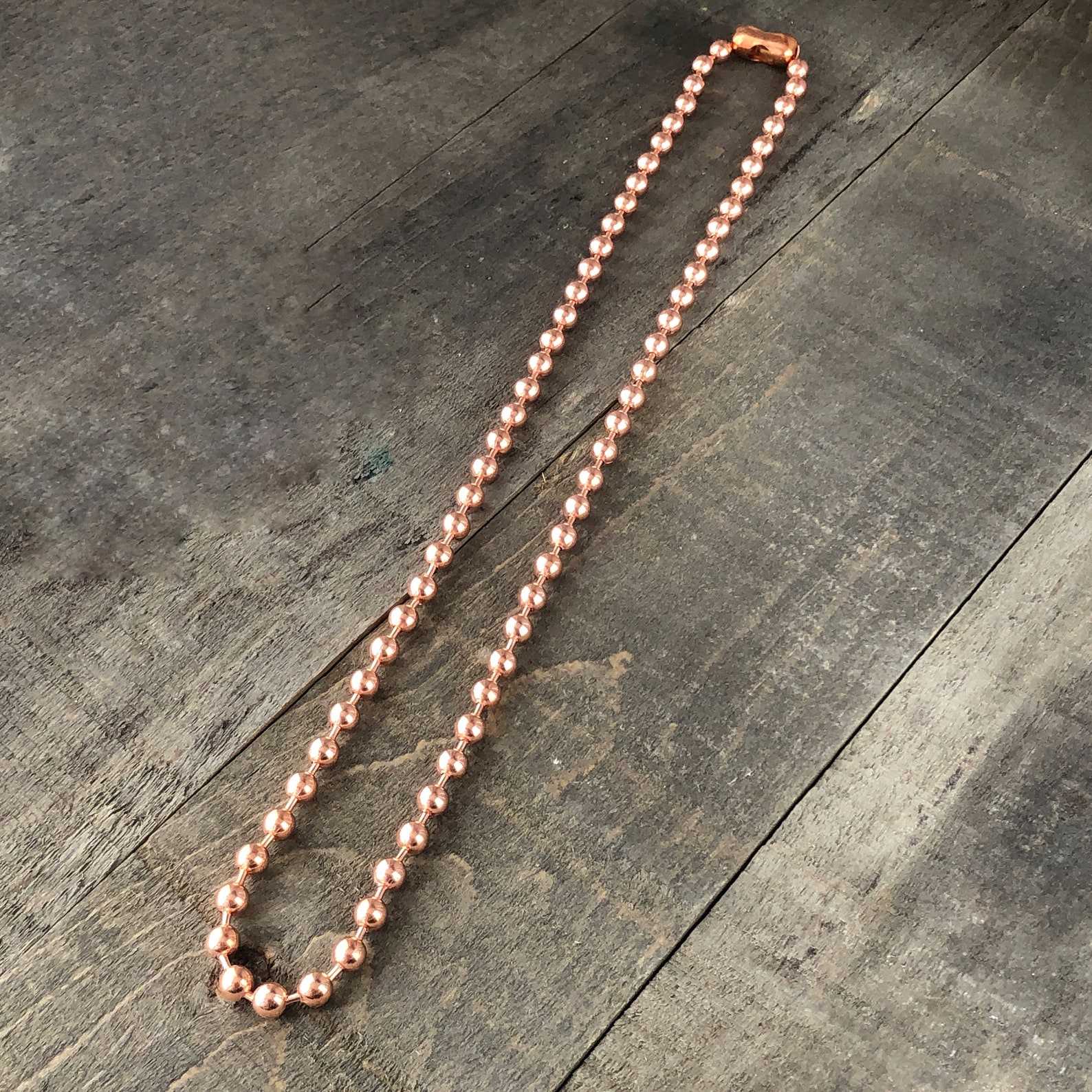 6mm Ball Chain Copper Necklace Oversize Ballchain Genuine - Etsy