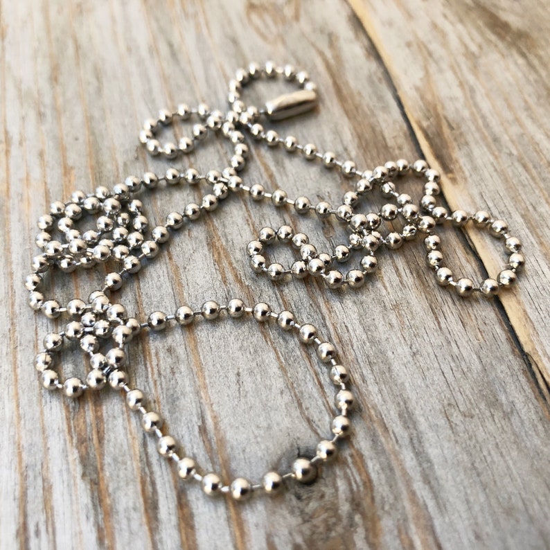 Stainless Steel Ball Chain Necklace Long Finished Ballchain - Etsy