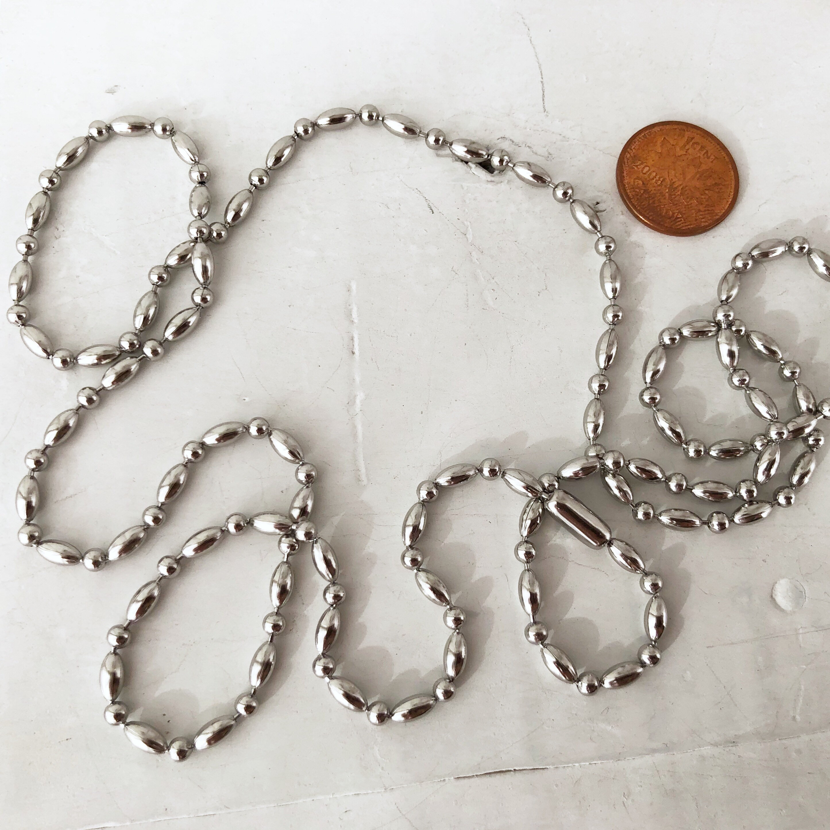 Stainless Steel Ball-bar Chain Necklace 3.2mm Ball Bar Dog | Etsy