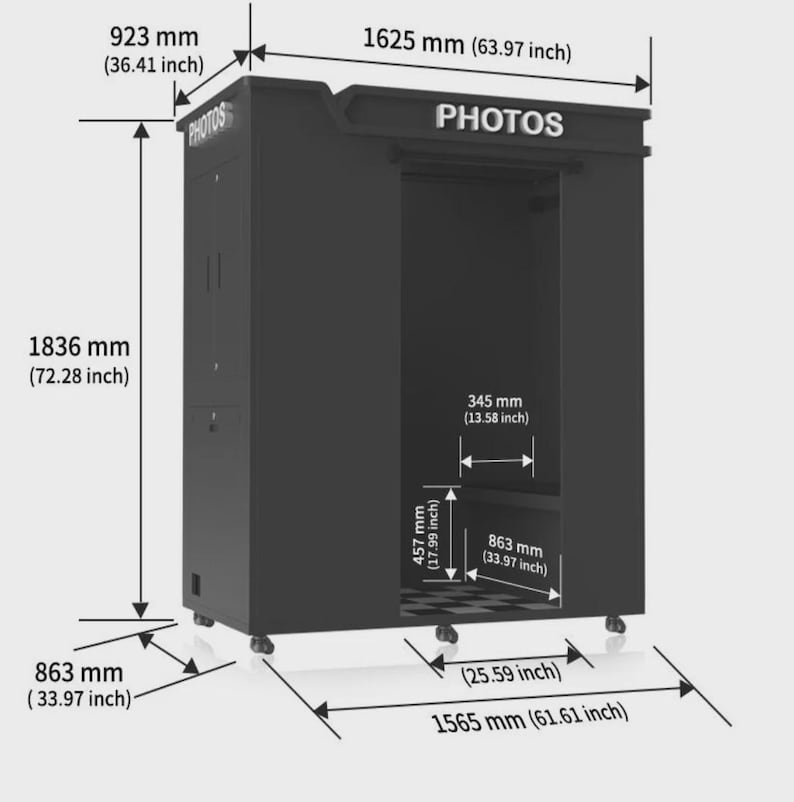 Enclosed Original Photobooth With Payment System Selfie Booth - Etsy ...