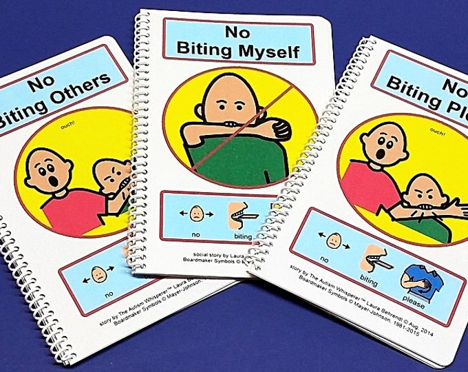 No Biting Autism Social Story Stop Biting Others or Stop Biting Myself ...