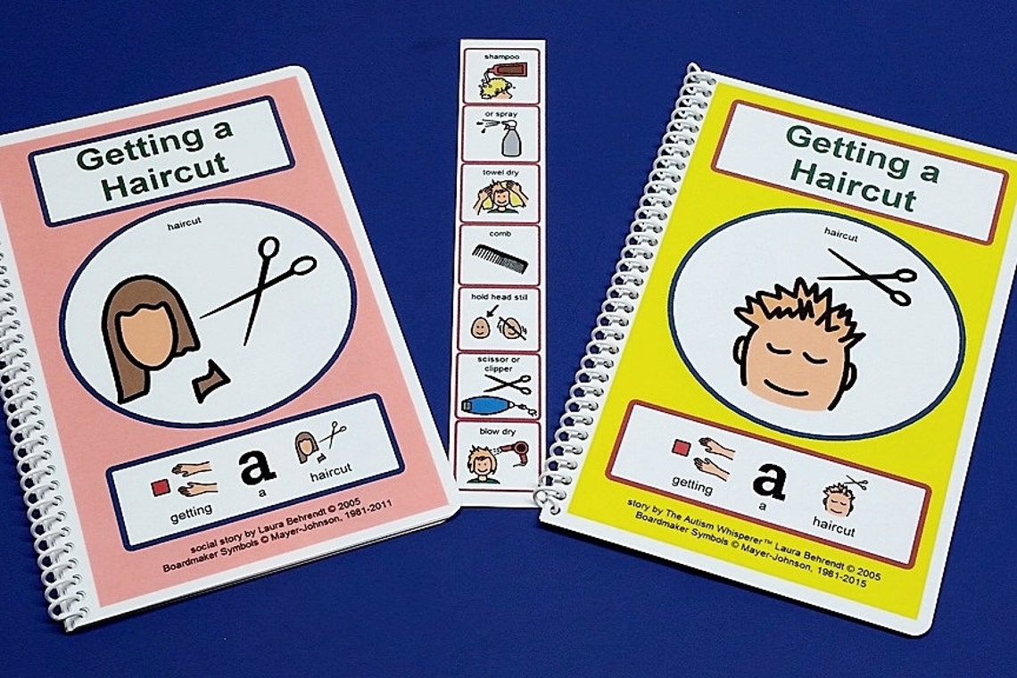 Getting a Haircut PCS Social Story Choose Boy or Girl Autism - Etsy