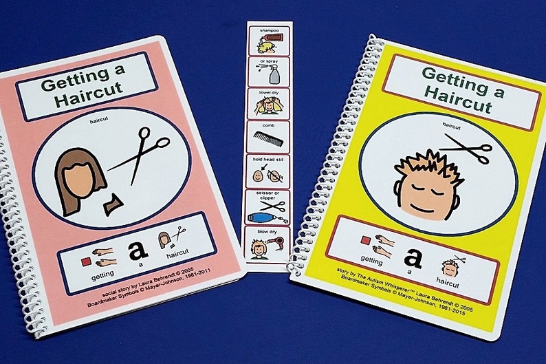 Getting a Haircut PCS Social Story Choose Boy or Girl Autism - Etsy UK