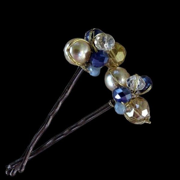 Beaded Hair Pins - Etsy