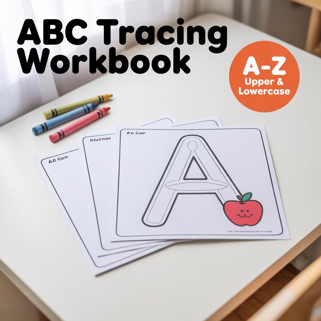 ABC Tracing Workbook for Kids | Preschool Letter Practice (PDF) - Etsy
