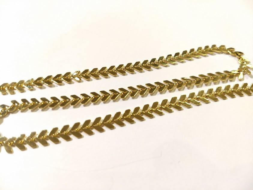 6.5mm Flat Chevron Link Chain. Sold By The Foot. | Etsy