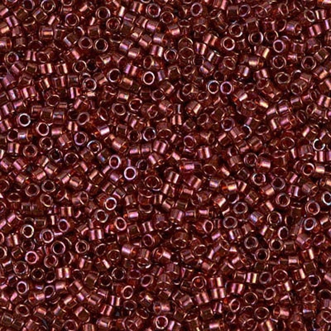 DB 116, Transparent, Luster, Garnet, Metallic - Delica Bead, Size 11, 5 ...