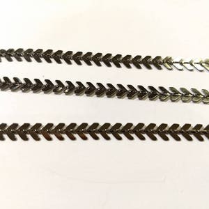 6.5mm Flat Chevron Link Chain. Sold by the Foot. - Etsy