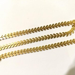 6.5mm Flat Chevron Link Chain. Sold by the Foot. - Etsy