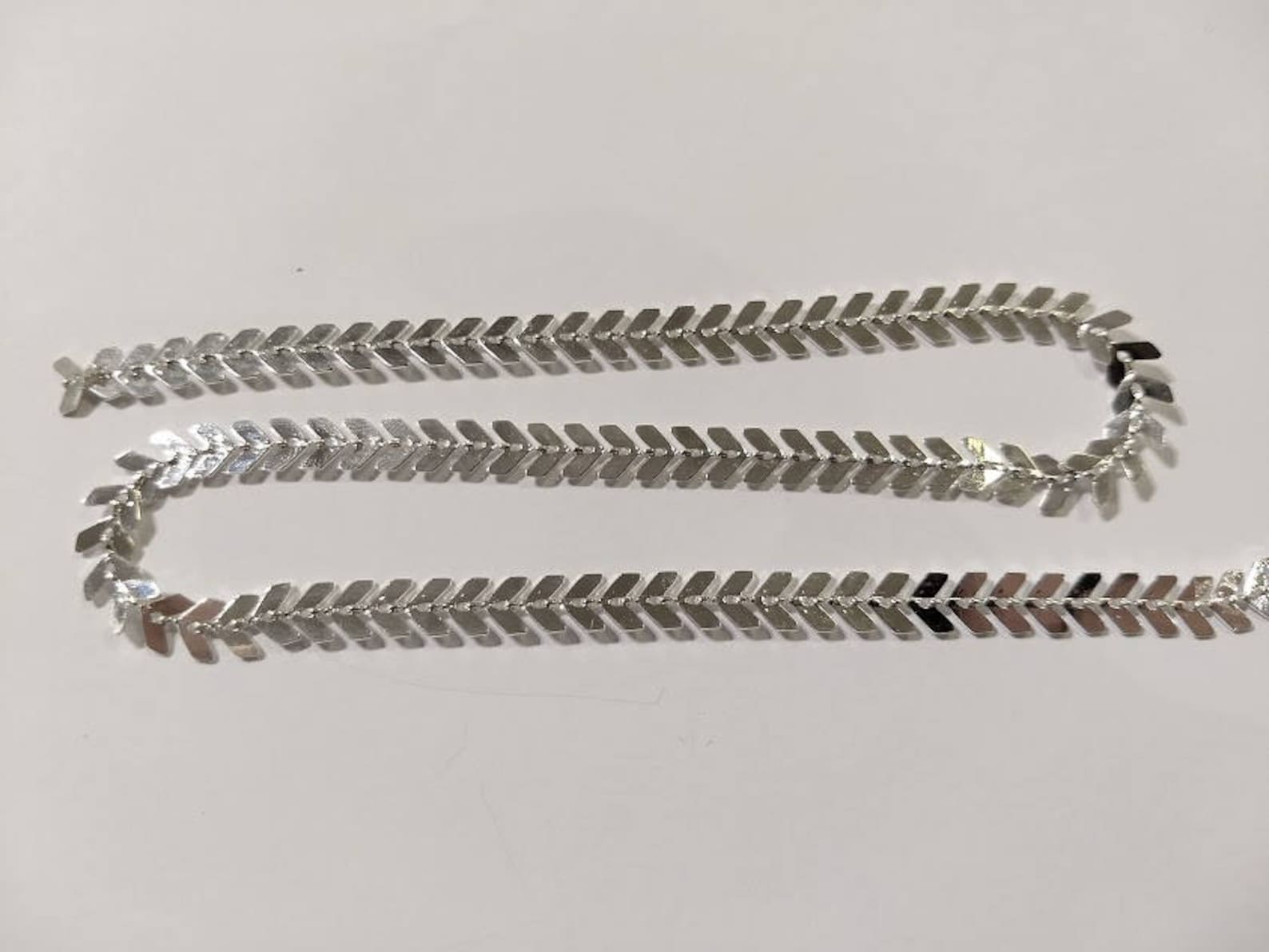 6.5mm Flat Chevron Link Chain. Sold by the Foot. - Etsy