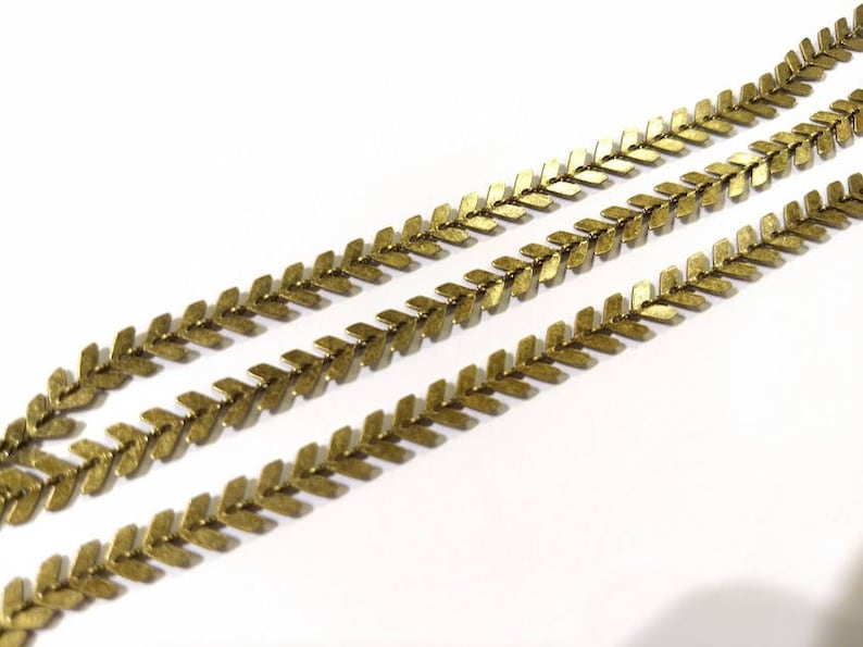 6.5mm Flat Chevron Link Chain. Sold by the Foot. - Etsy