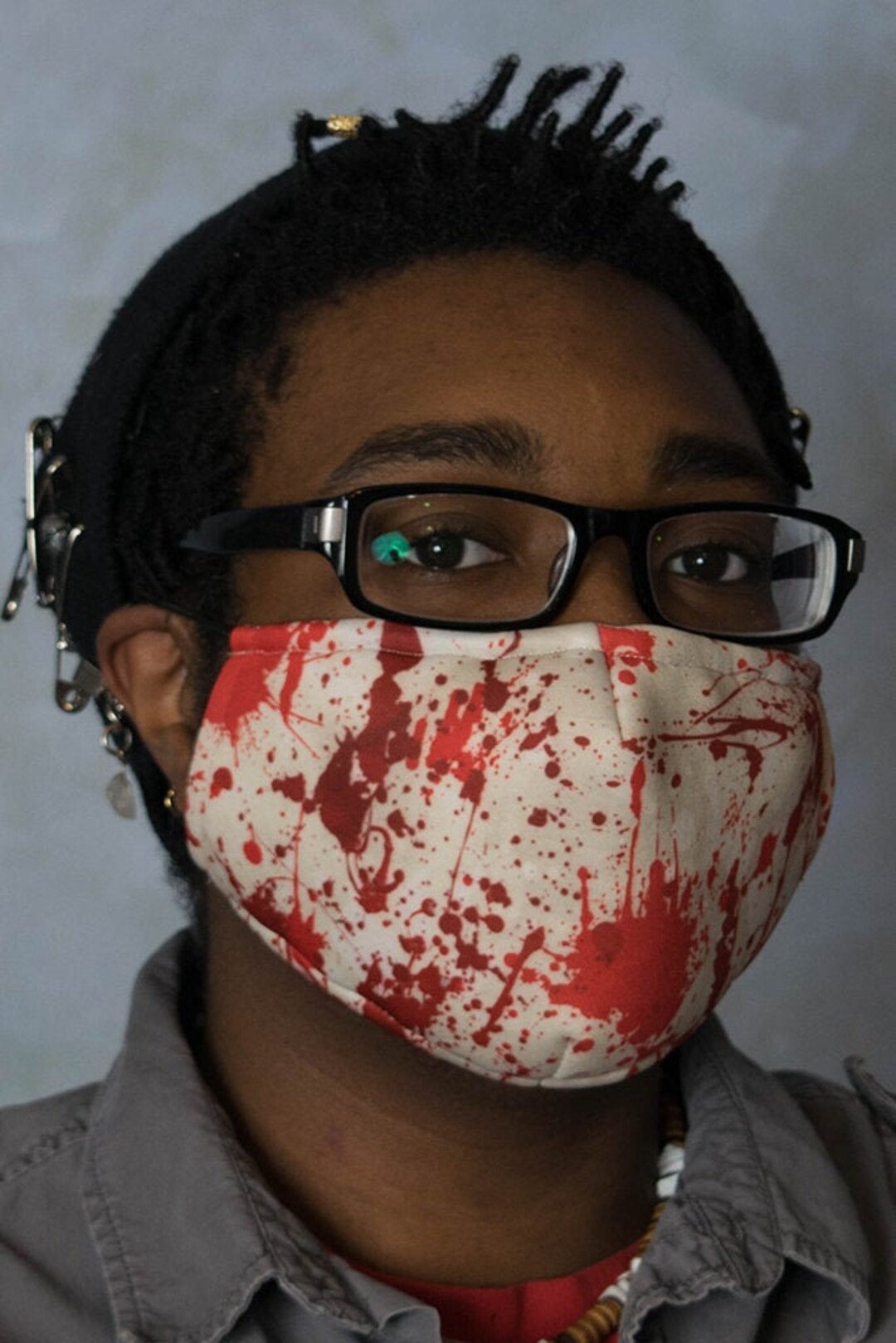 Blood Splatter Face Mask - Etsy