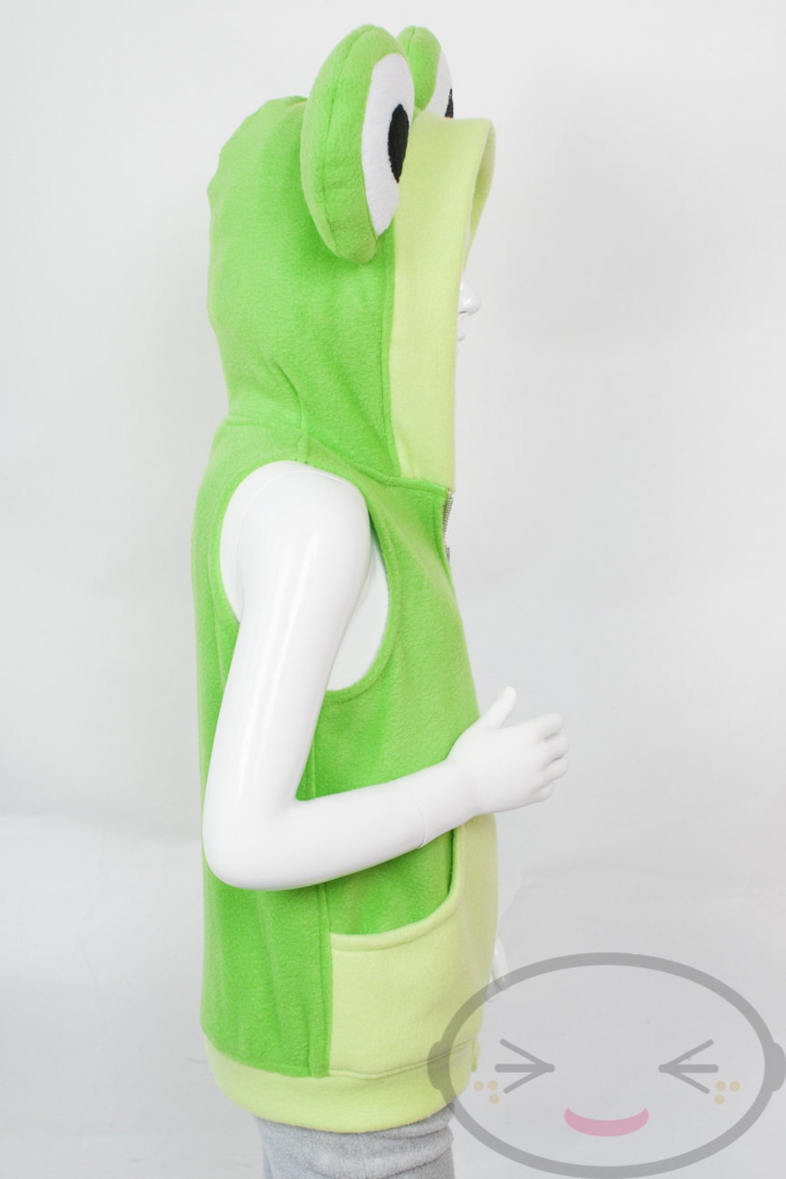 KIDS Frog Hoodie Costume Vest Jacket Hand-made Cosplay | Etsy