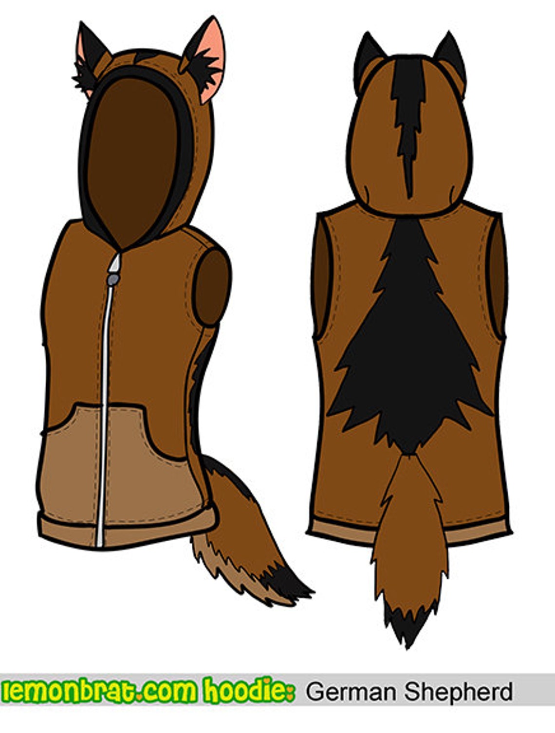 German Shepherd Hoodie Costume Cosplay Adult Size | Etsy