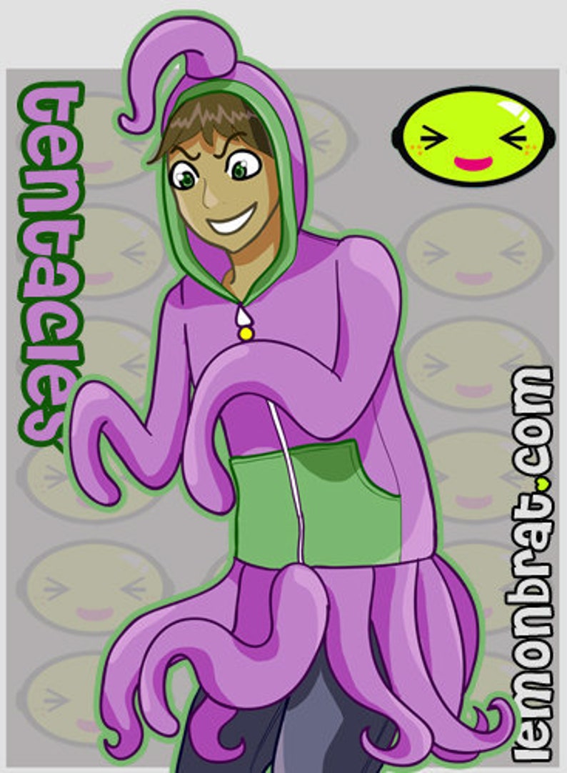 Tentacle Monster Alien Hoodie Costume Hand-made Cuddly | Etsy