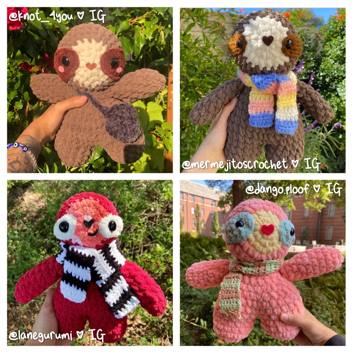 PDF Crochet PATTERN Mocha the SLOTH Josabella's Crochet - Etsy