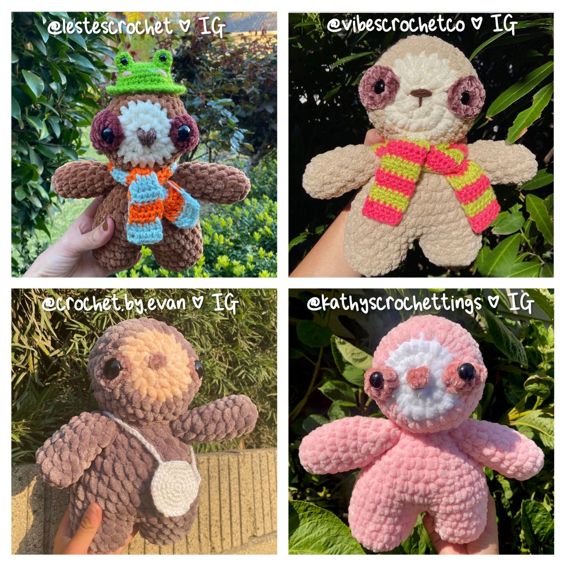 PDF Crochet PATTERN Mocha the SLOTH Josabella's Crochet - Etsy