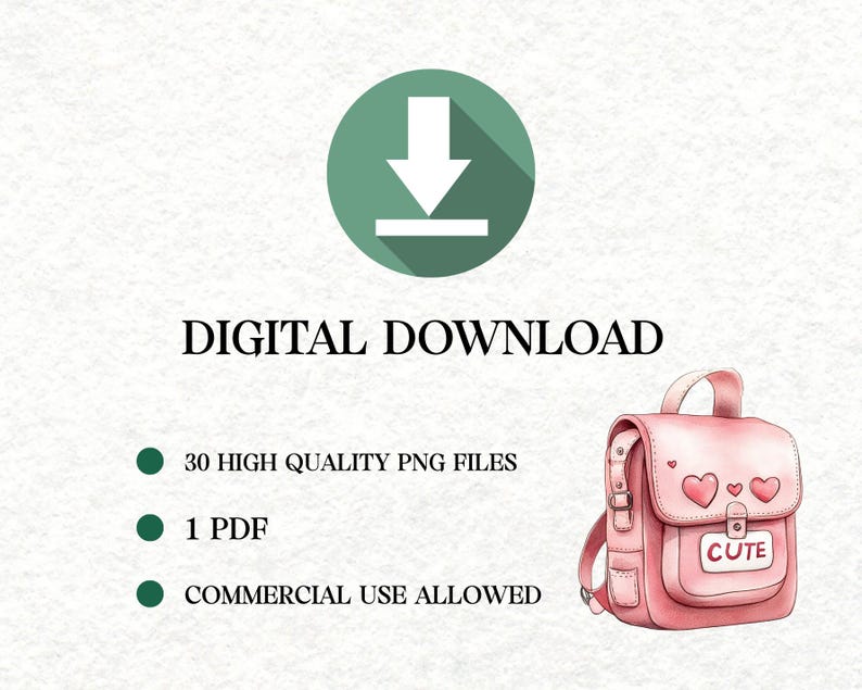 Back to School Clipart Bundle, Cute Kids Clipart, School PNG, Student ...