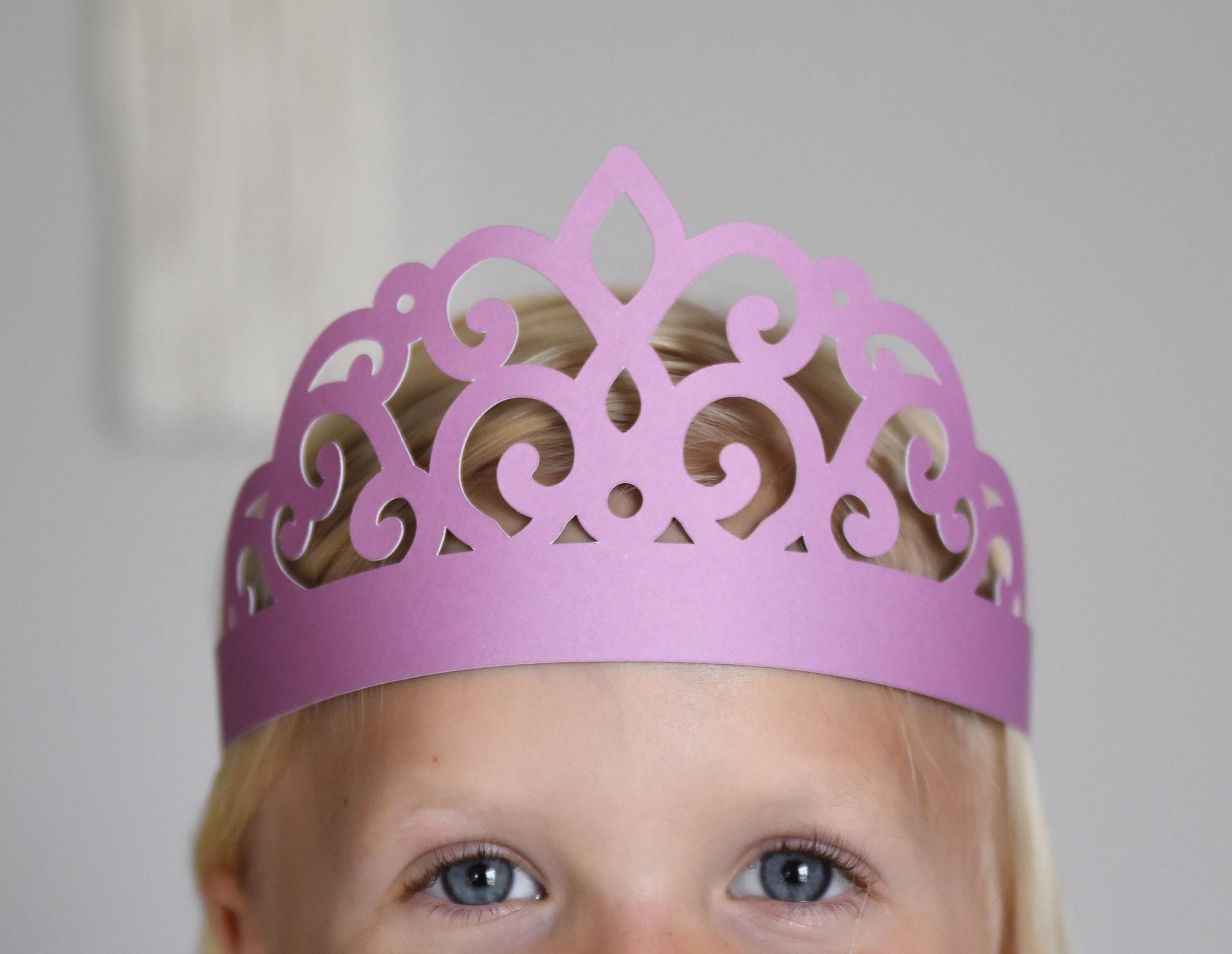Princess Tiara SVG Template: 3D Paper Crown Cutting Files (digital ...