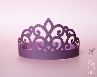 Heart Crown Tiara SVG Cutting Files for Cricut, Silhouette, Scanncut2 ...