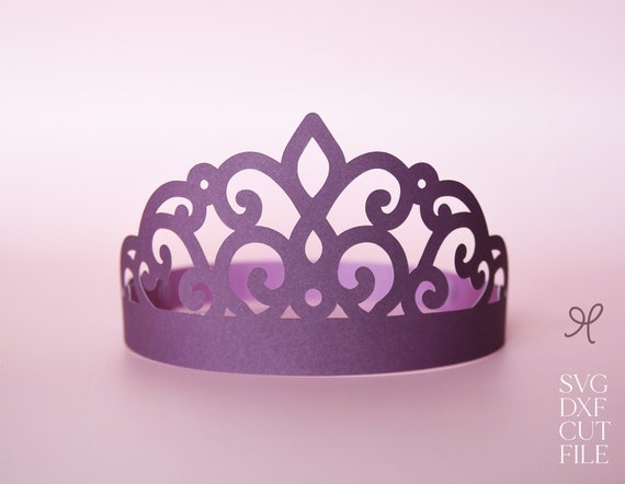 Princess Tiara SVG Cutting Files for Cricut Silhouette 3D Paper Crown Template for Kid Birthday Party Favor Hat or Royal Decoration Etsy