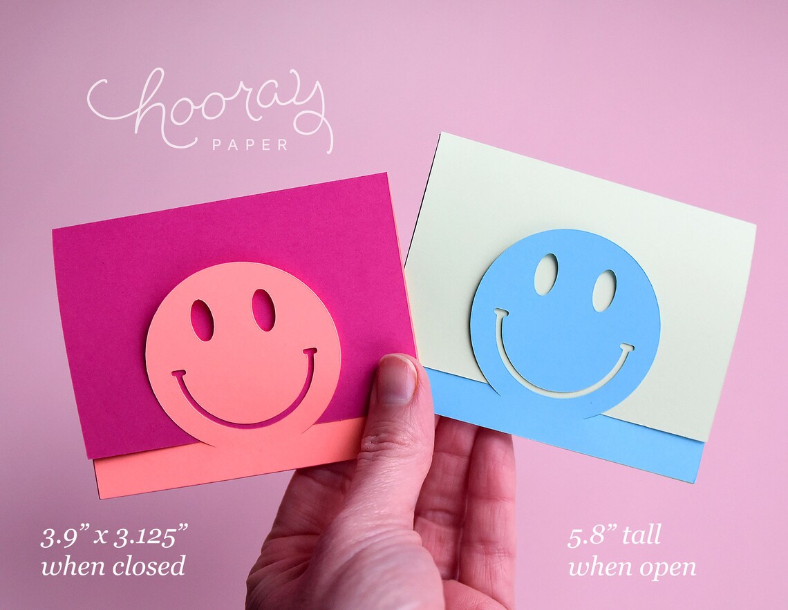 Smile Face Gift Card Holder SVG Template for Cricut or Silhouette ...