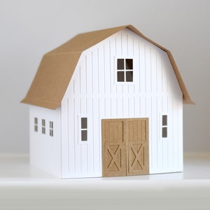 Barn SVG CUTTING FILES for Cricut, Silhouette / Diy 3D Paper House ...