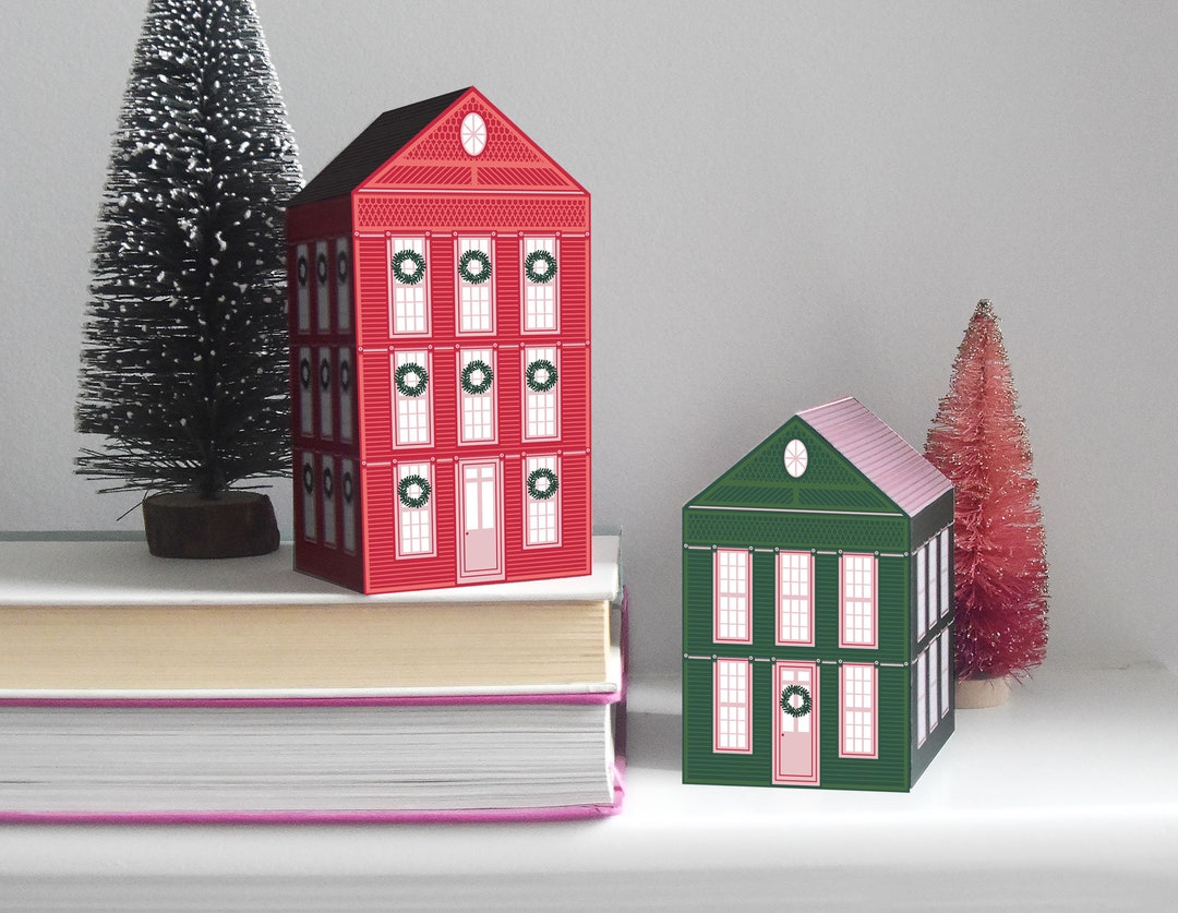 House Printable PDF Template for Christmas Holiday DIY Mantel Decor ...