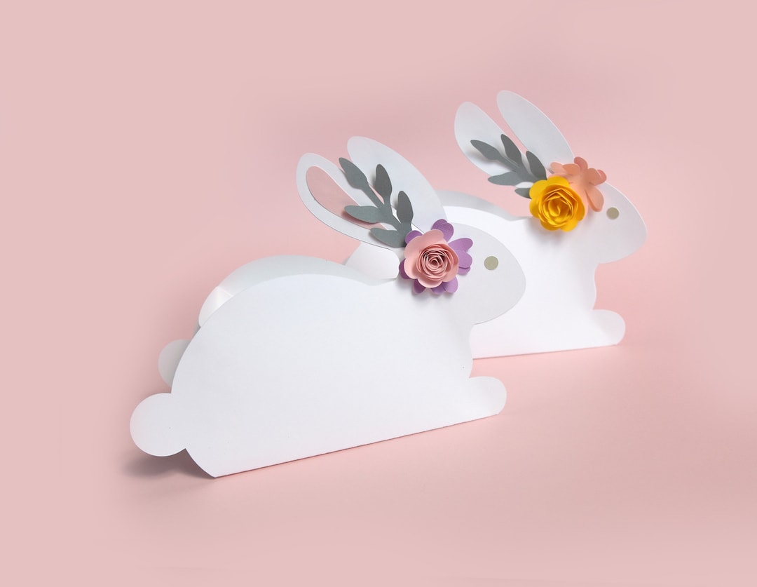 Easter Bunny SVG CUTTING FILES for Cricut, Silhouette / Spring Gift Box ...