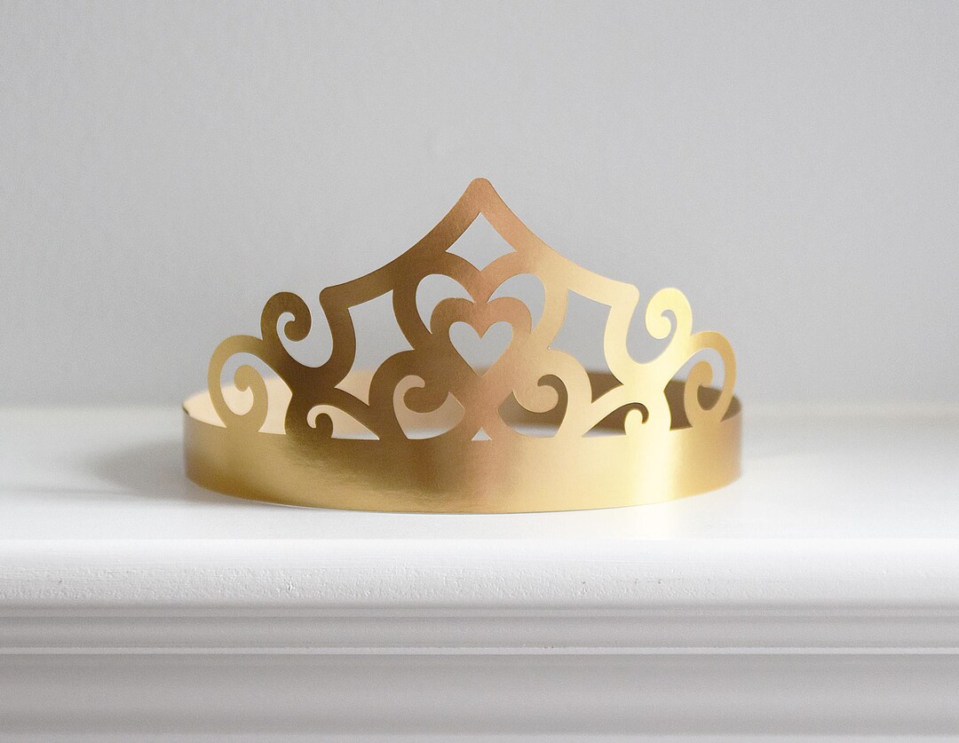 Princess Tiara SVG Template: Paper Crown Cutting Files for Cricut ...