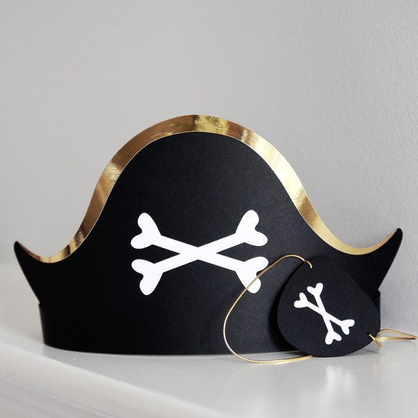 Black Pirate Hat - Etsy
