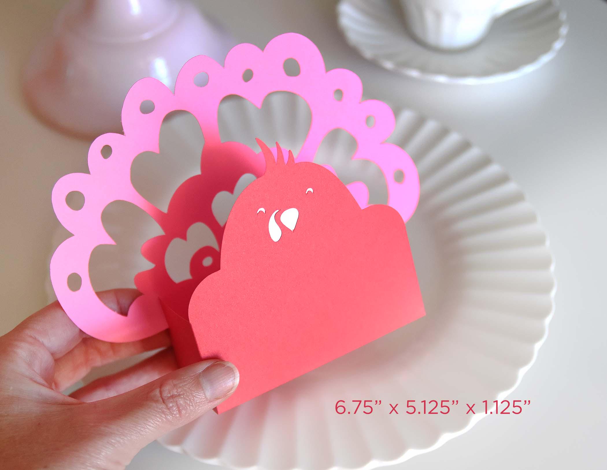 Turkey Gift Box SVG Template for Paper Cutting Machines | Thanksgiving ...