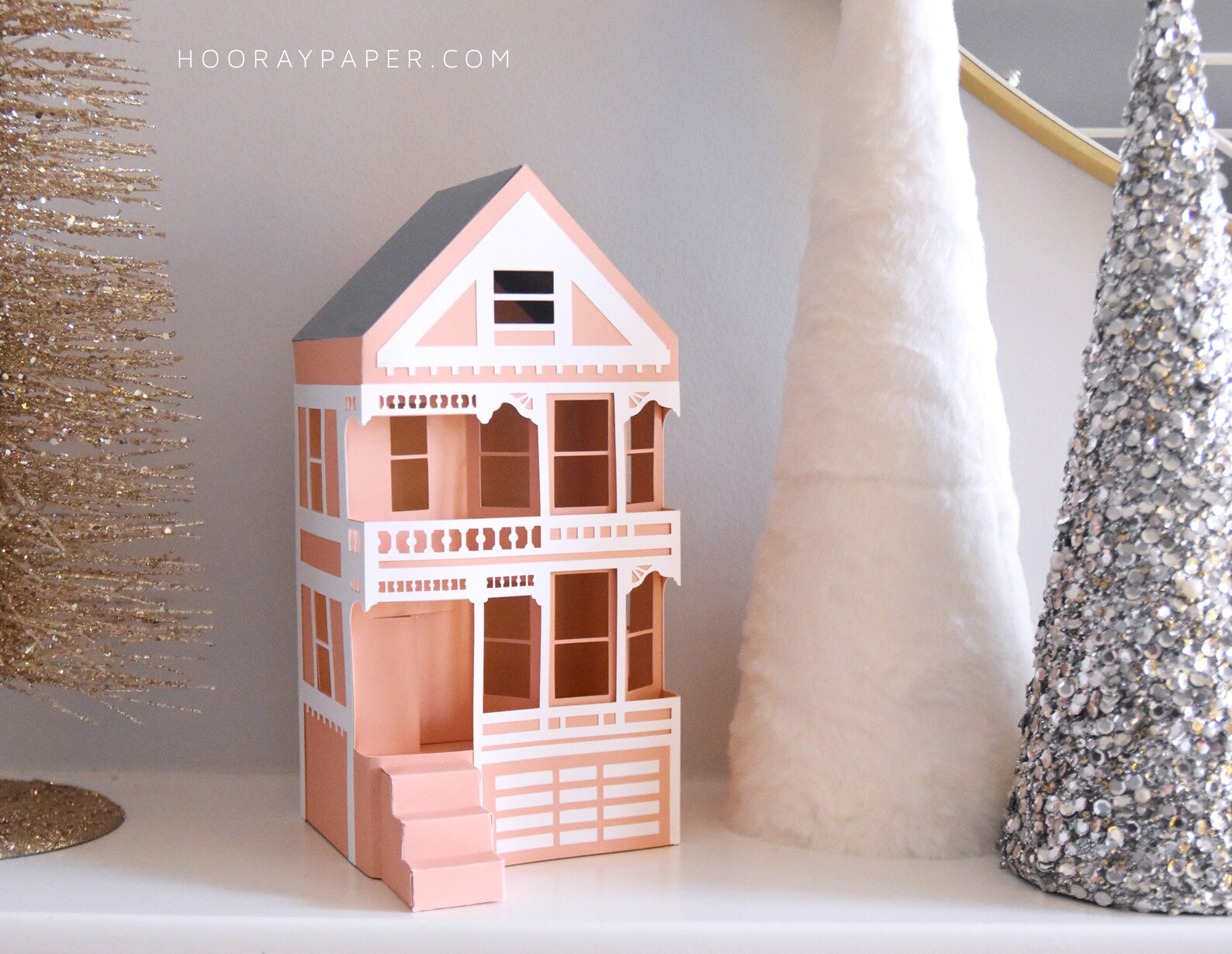 Painted Ladies House SVG Template: Victorian Paper Craft Christmas ...