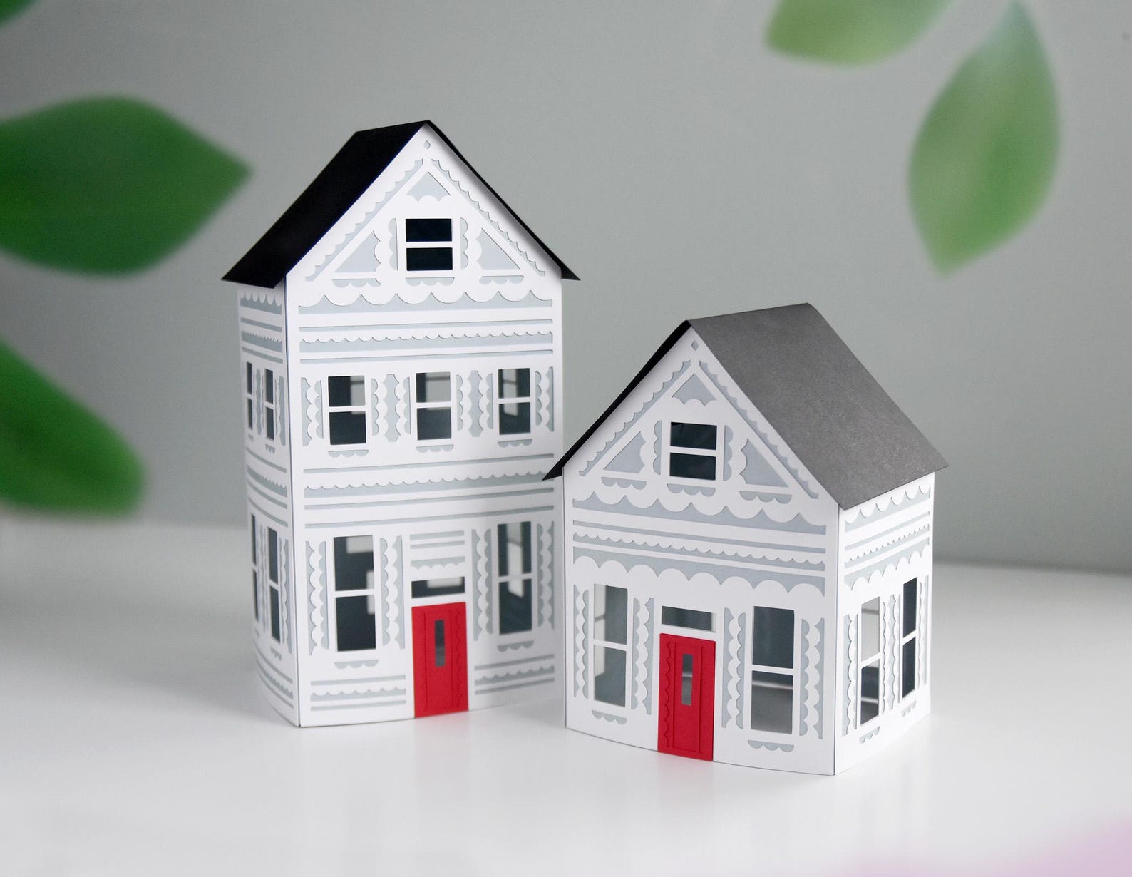 3D Paper House SVG | Putz House Template, Files for Cricut Silhouette ...