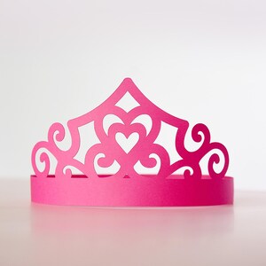 Princess Tiara SVG Template: Paper Crown Cutting Files for Cricut ...