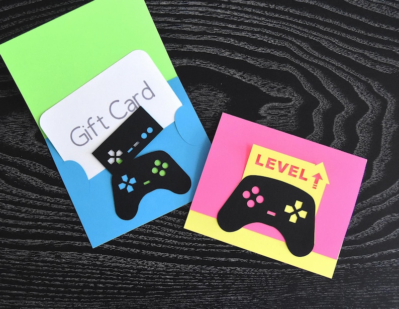 Gamer Gift Card Holder SVG Template for Cricut: Arcade Birthday Party ...
