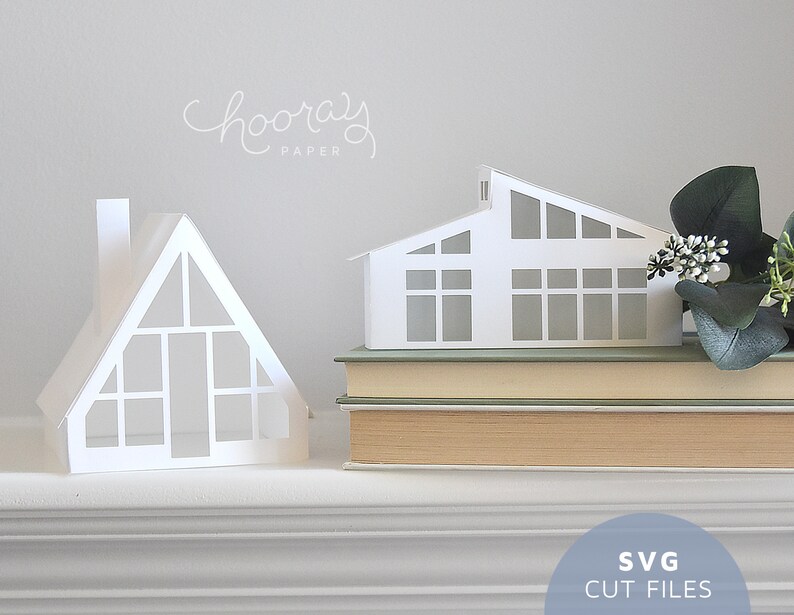 3D House SVG Cutting Files for Cricut / Retro Paper House - Etsy