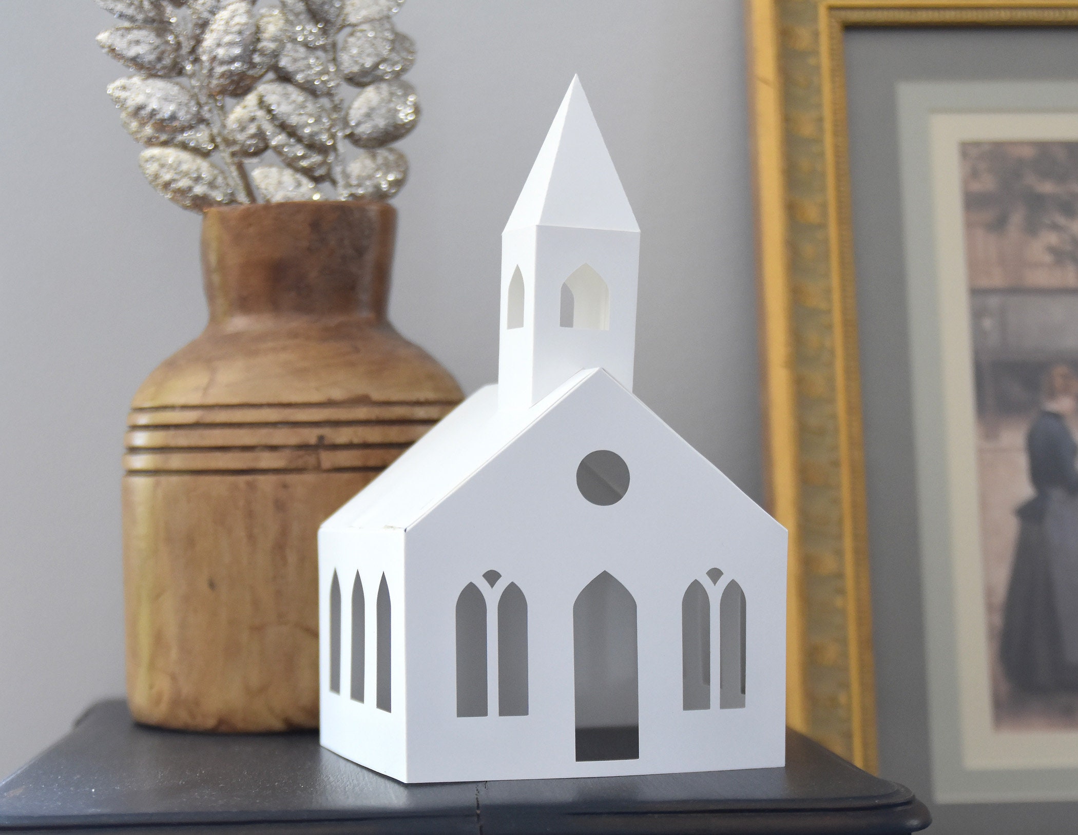 3D Paper Church SVG | DIY Christmas Village Luminary (digital Download ...